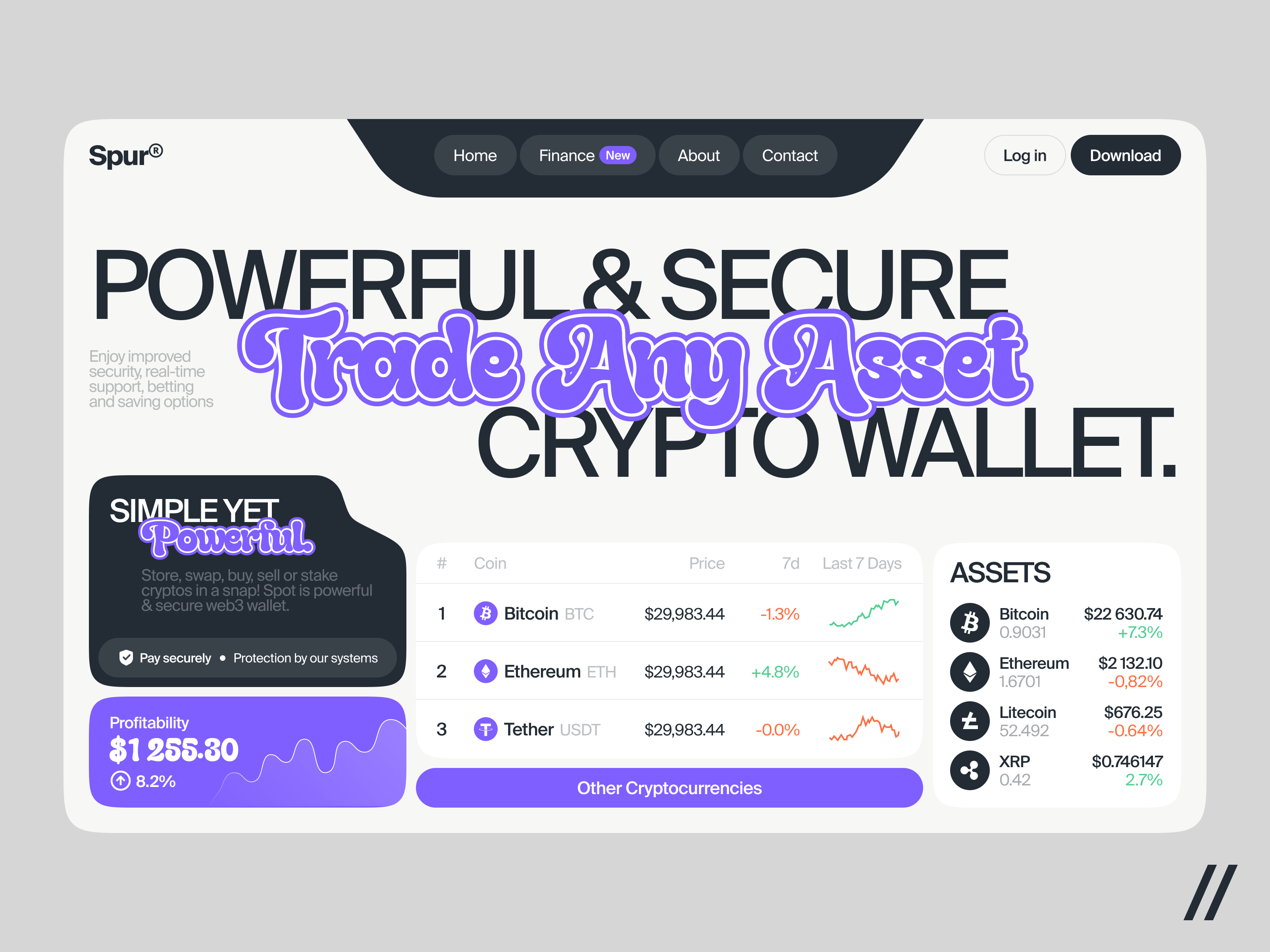 Crypto Wallet Landing Page by Kristina Taskaeva for Purrweb UI/UX ...