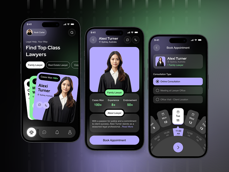 Online Lawyer Consultation App UI Design by MQoS UI/UX for MultiQoS on ...