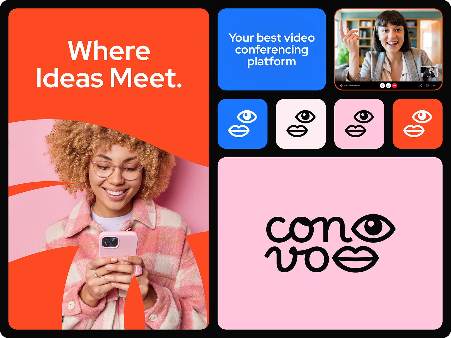 Convo - Brand identity for the video conferencing platform by Outcrowd ...