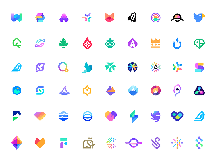 Logo collection of minimal logo symbols by Deividas Bielskis on Dribbble