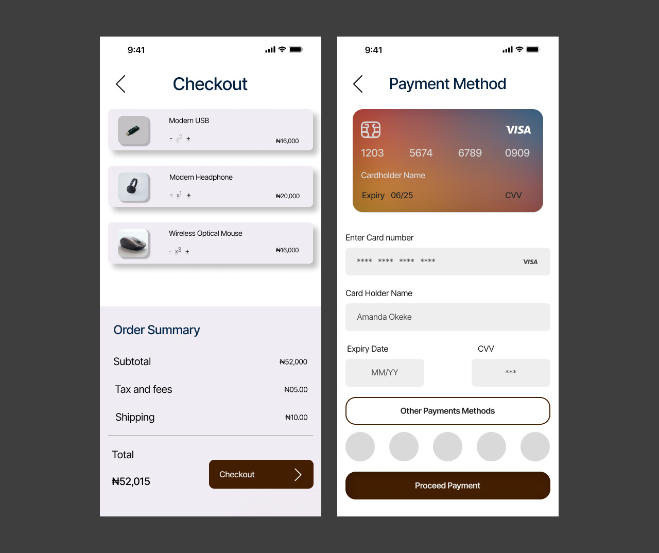 Day 2 - Credit Card Checkout Form 💳 #DailyUIChallenge by Success Joel ...