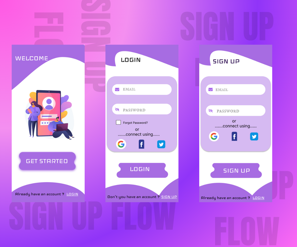 Signup flow UI/ UX Design by Pragathi Himasha on Dribbble