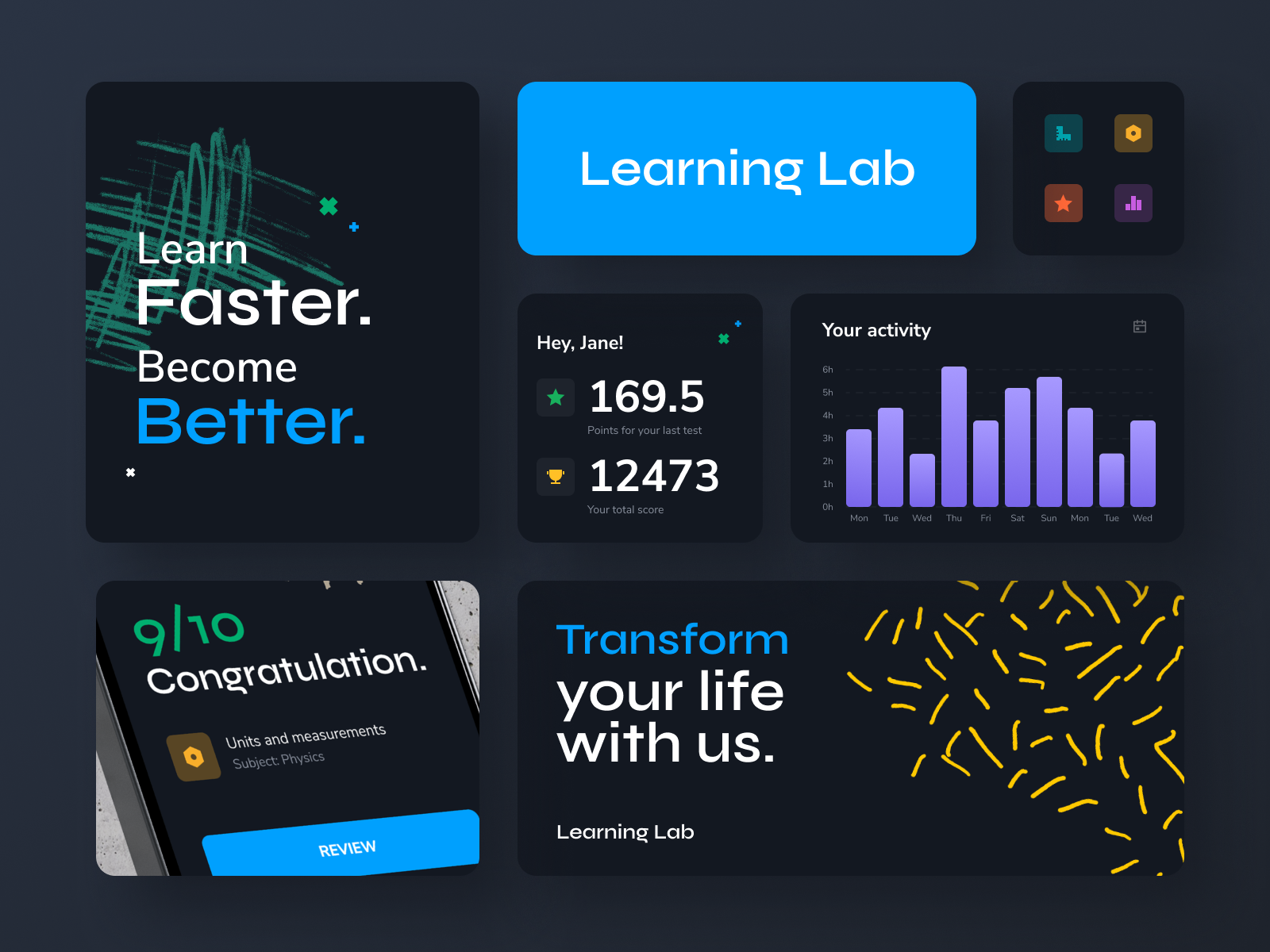 Learning Lab - Education app, Branding by anko.studio on Dribbble