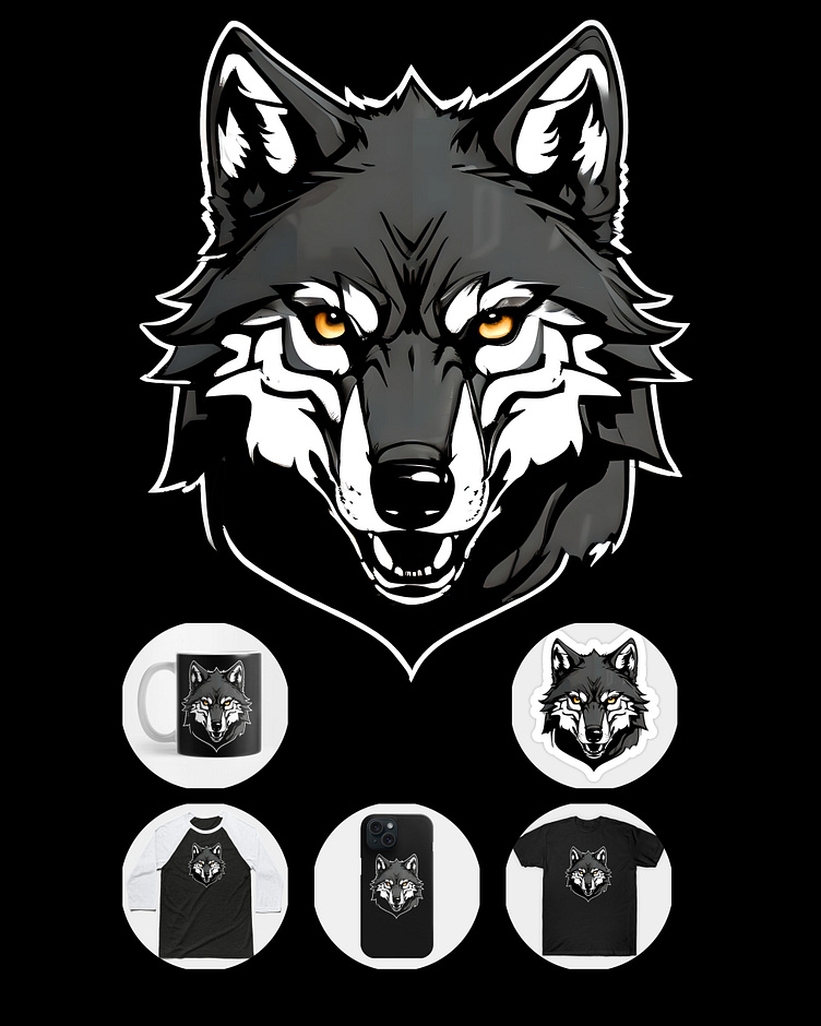 Black wolf, dark theme by Mr. OO4 on Dribbble