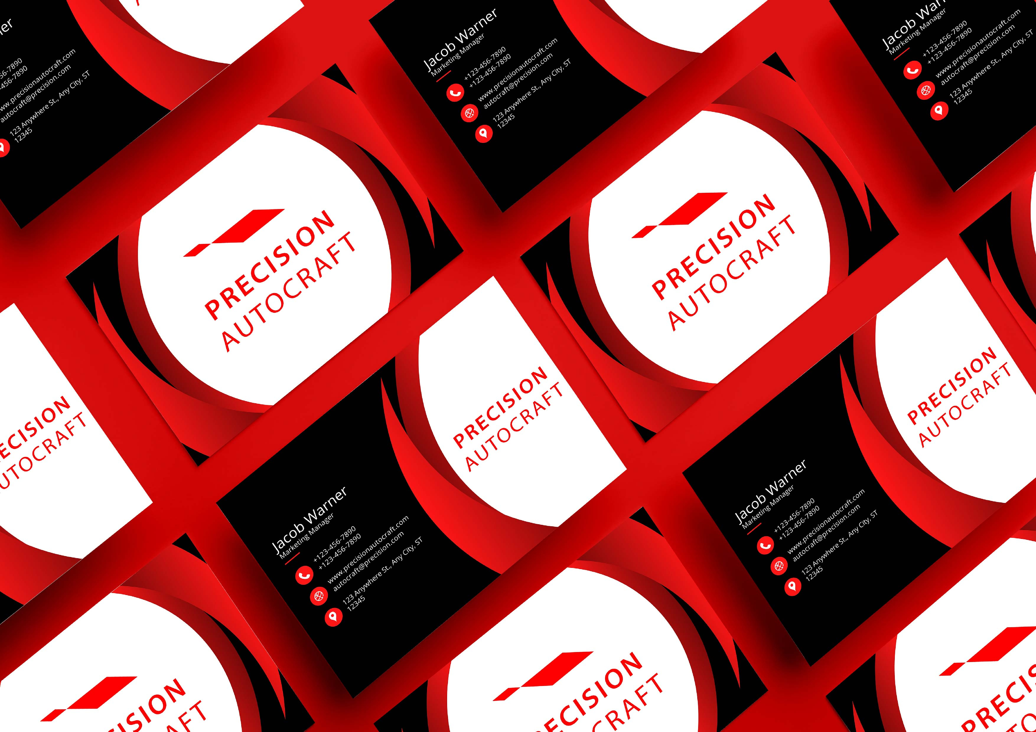 PRECISION AUTOCRAFT | LOGO & BRAND IDENTITY by Ihsan muhammad on Dribbble