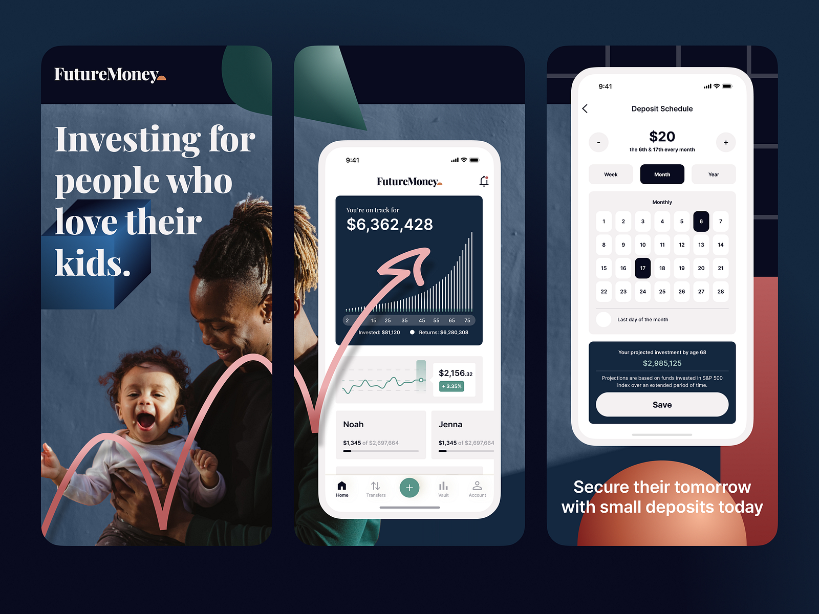 FutureMoney App store shot by Matt Kuypers on Dribbble