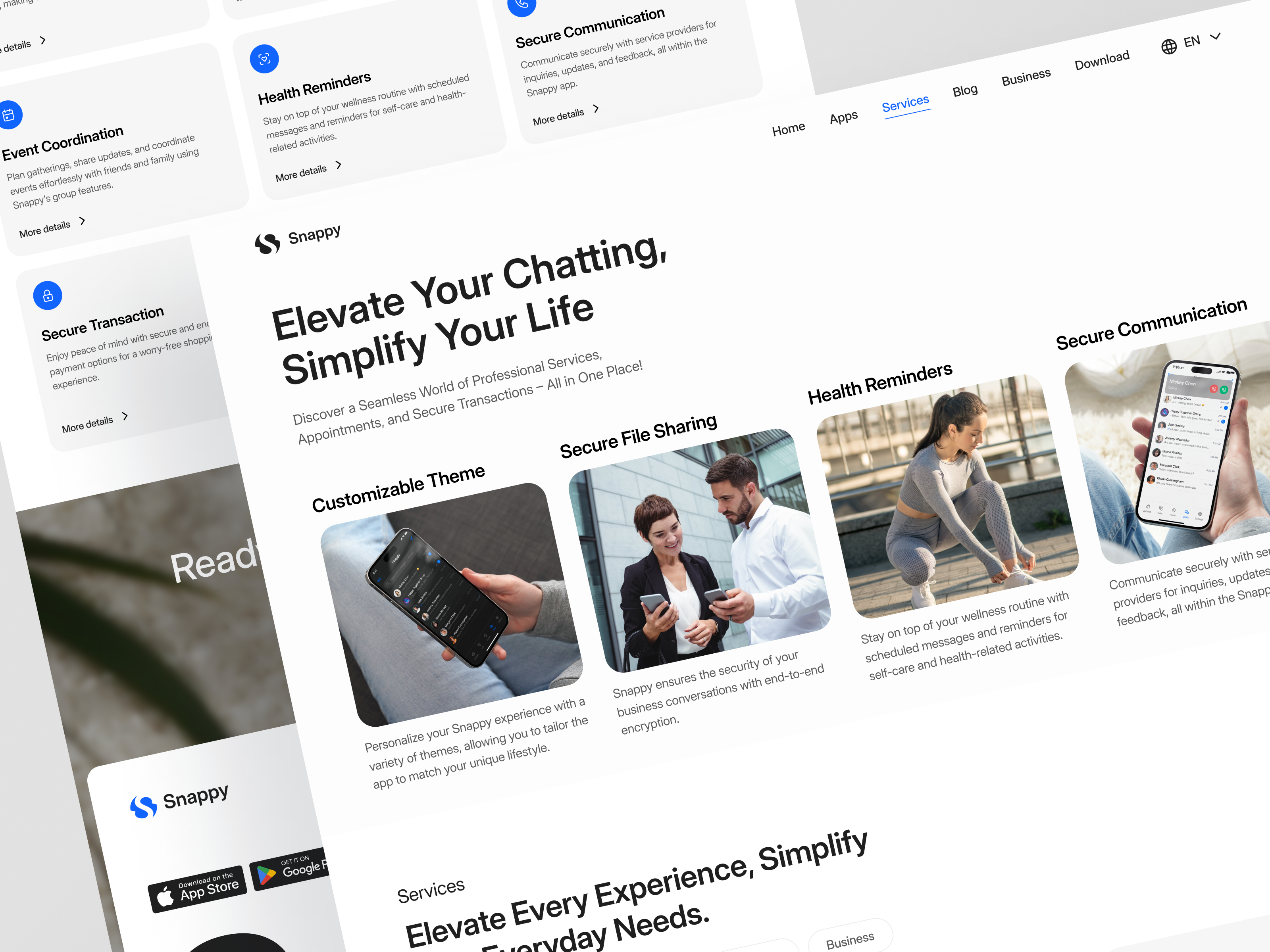 Snappy - Services Page by Rizal for Kretya Studio on Dribbble