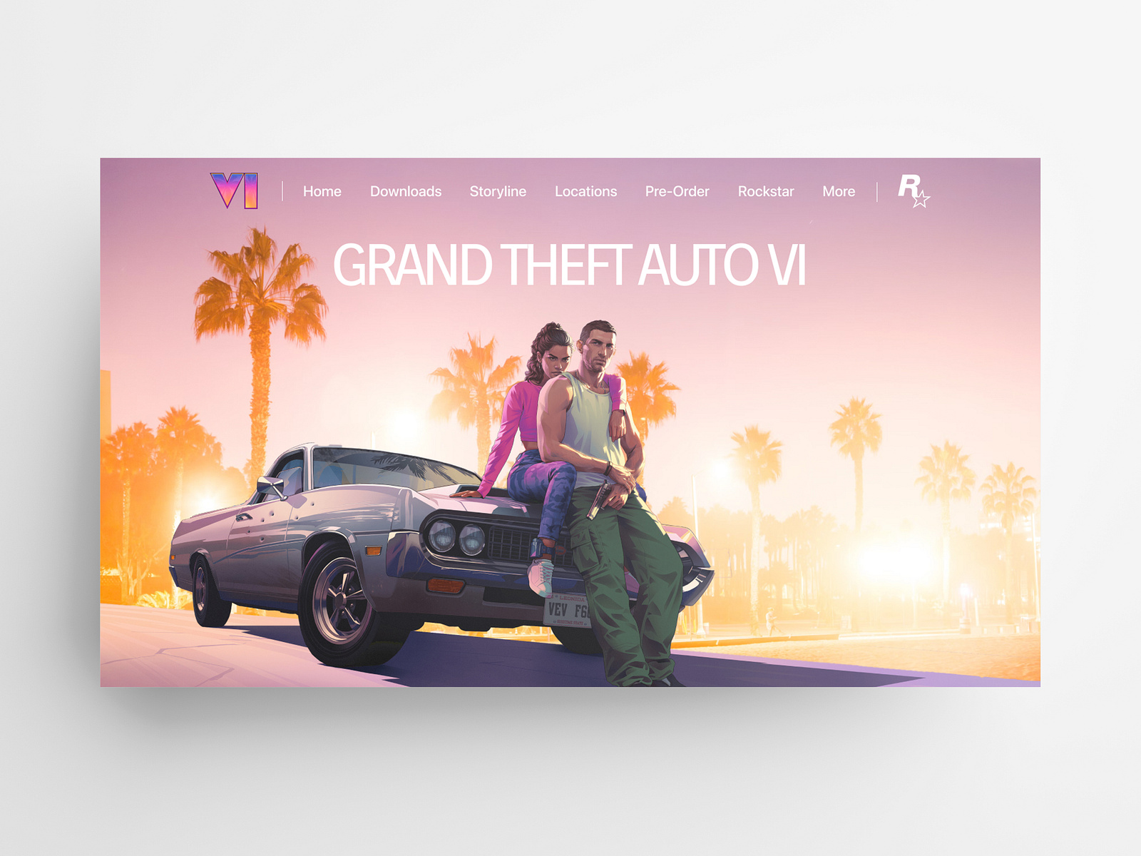 GTA Vi - Landing UI by Matt Rashidi on Dribbble