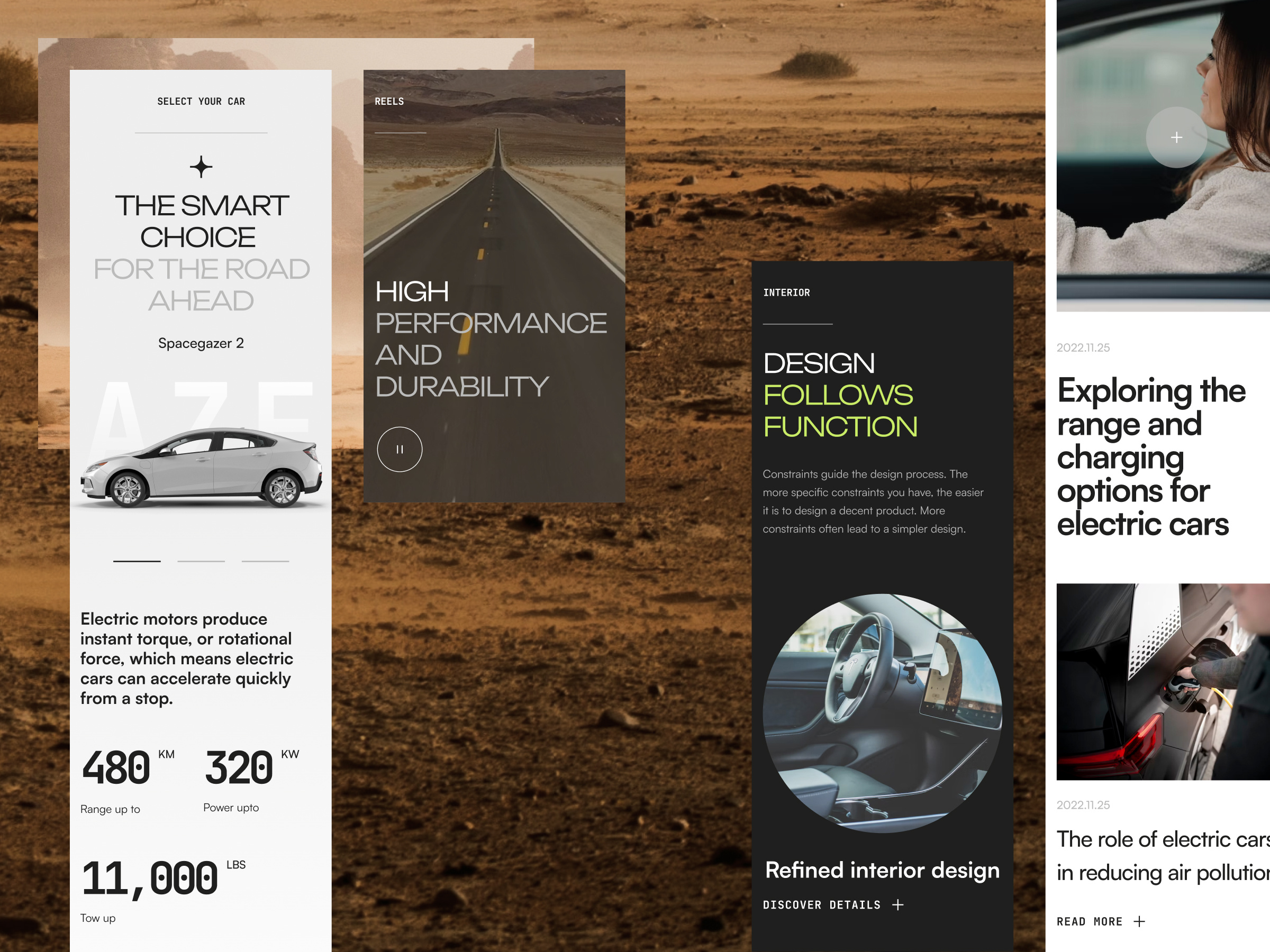 Electric Car Website Homepage by Aryo Pamungkas for SLAB Design Studio ...