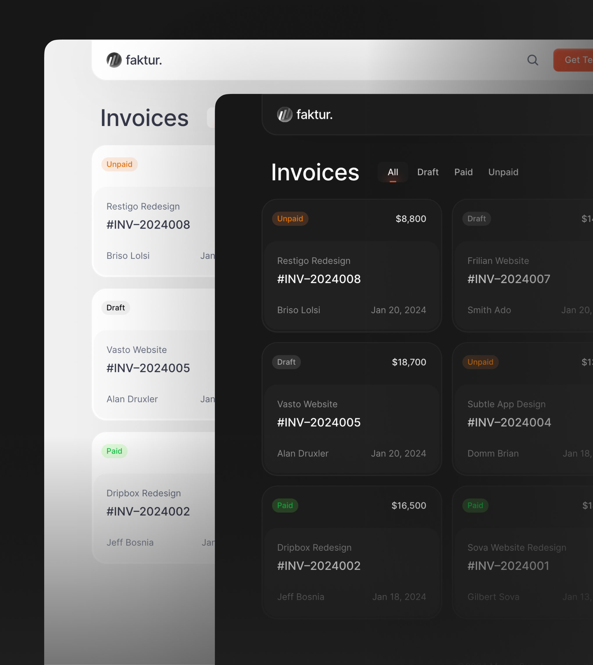 Faktur - Invoice Manager Framer Template by Nur Praditya for Morva Labs ...