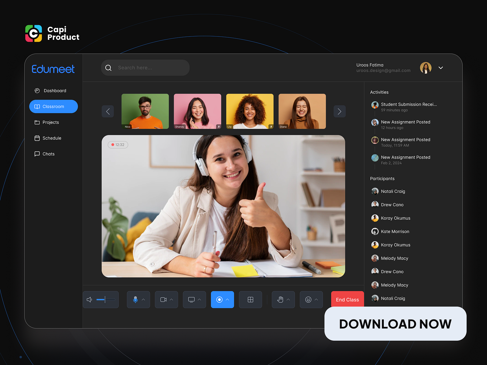 Online Classroom Webapp - Minimal Style by Capi Product on Dribbble