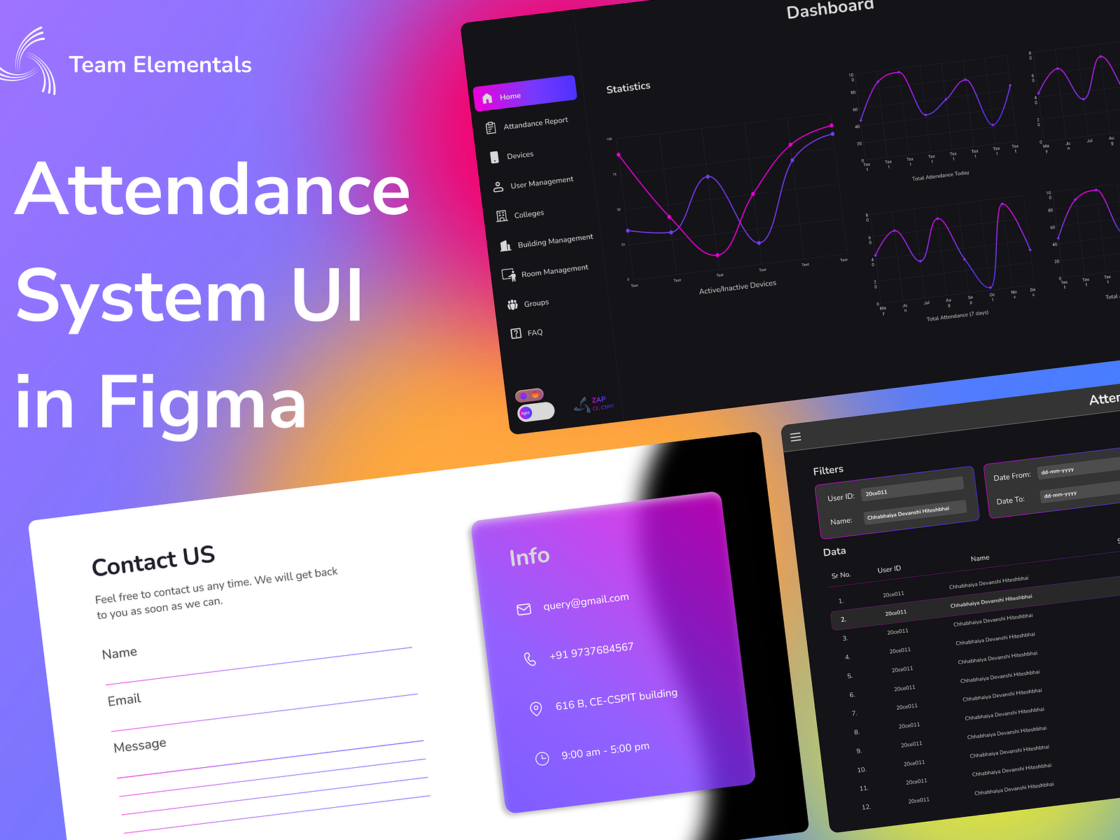 Attendance Management System@Team Elementals by Devanshi Chhabhaiya on ...
