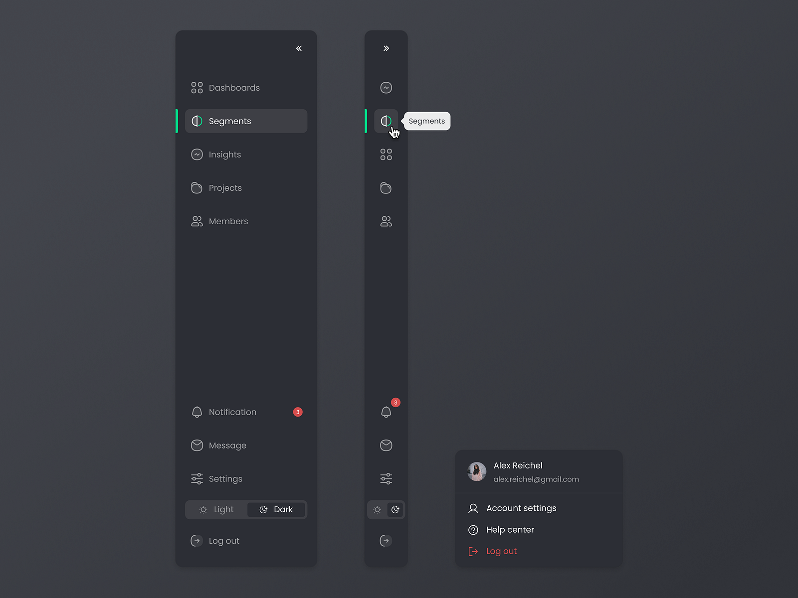 Navigation bar by Eugene Salov on Dribbble