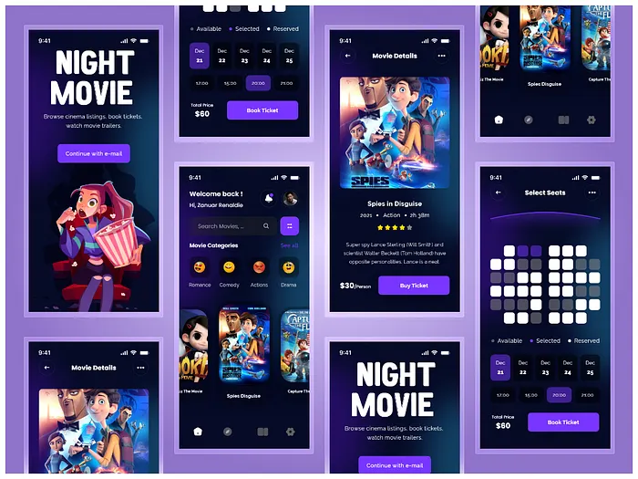 Browse thousands of Movie Booking images for design inspiration | Dribbble