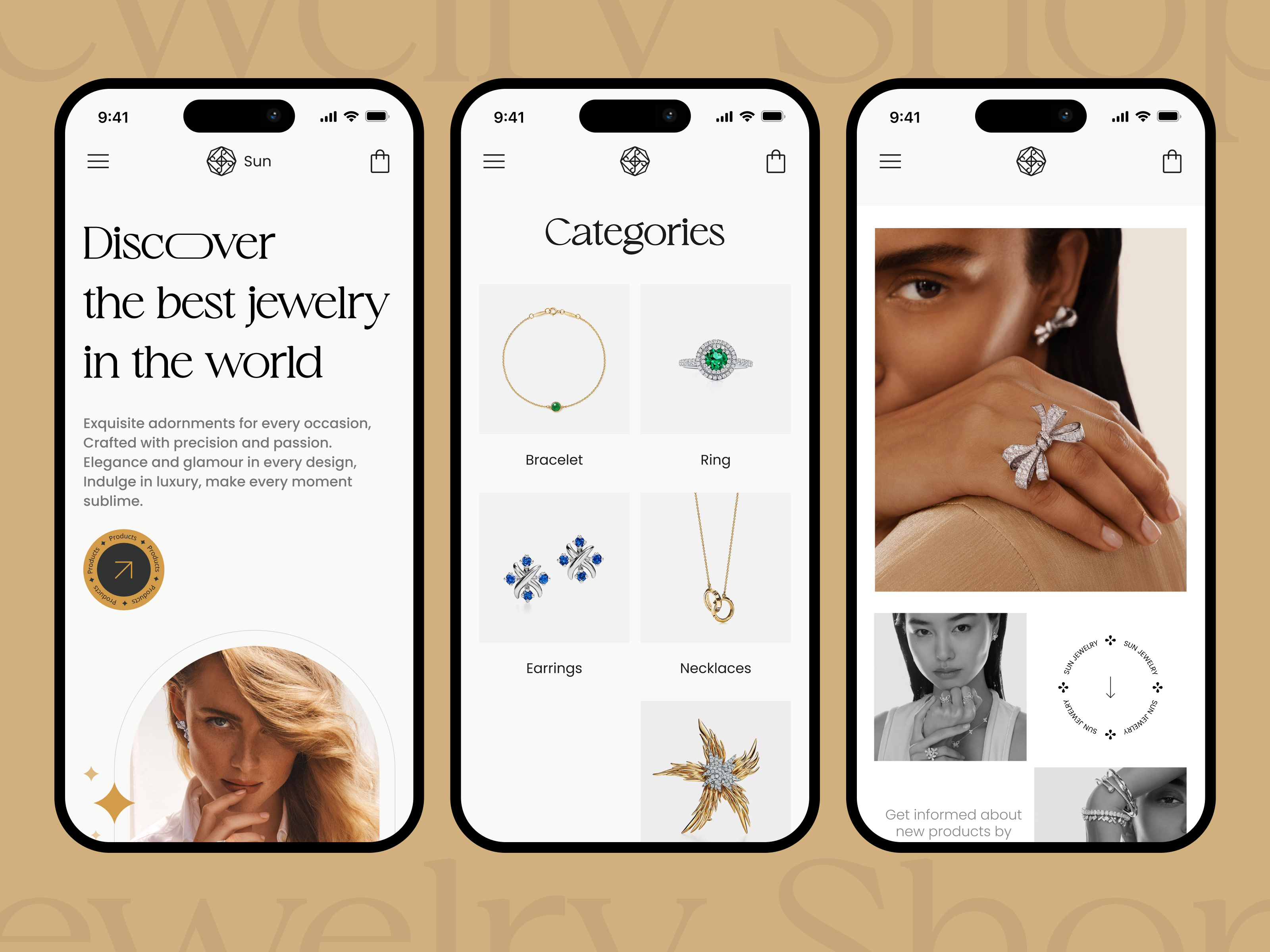 Jewelry shop - landing page ui by mohammad kiani on Dribbble