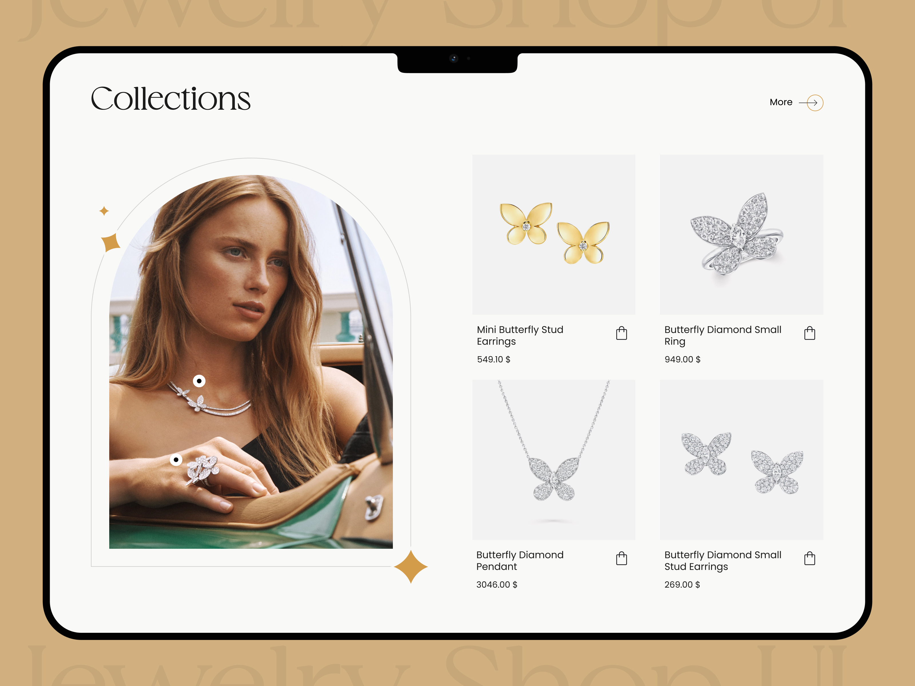 Jewelry shop - landing page ui by mohammad kiani on Dribbble