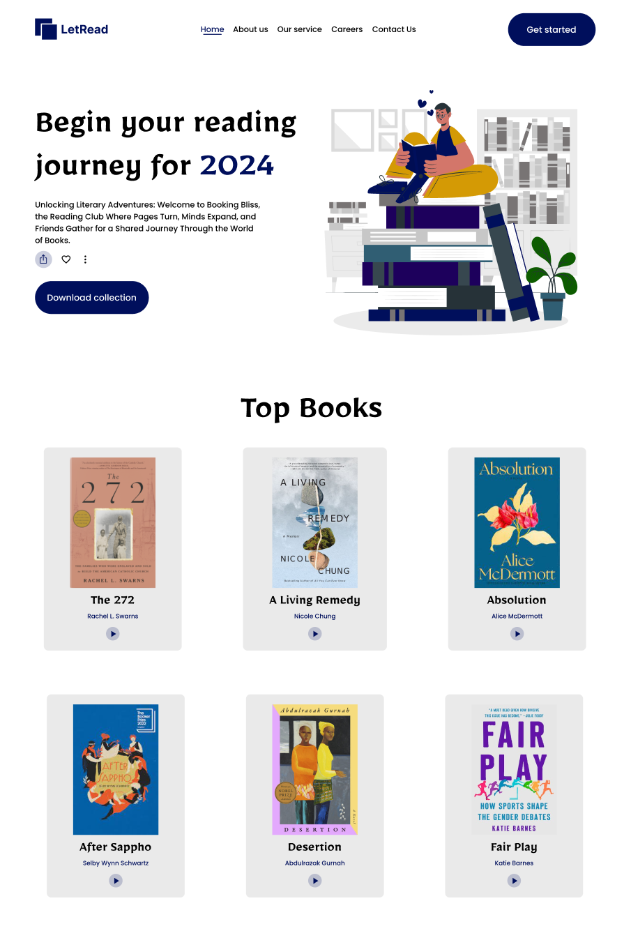 Library landing page by Oluwatosin David Solomon on Dribbble