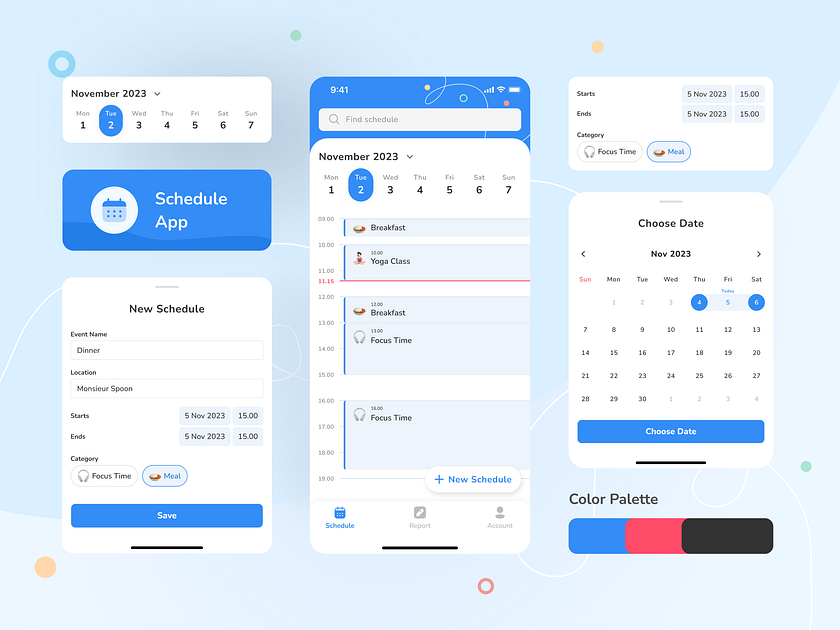 Schedule App designs, themes, templates and downloadable graphic ...