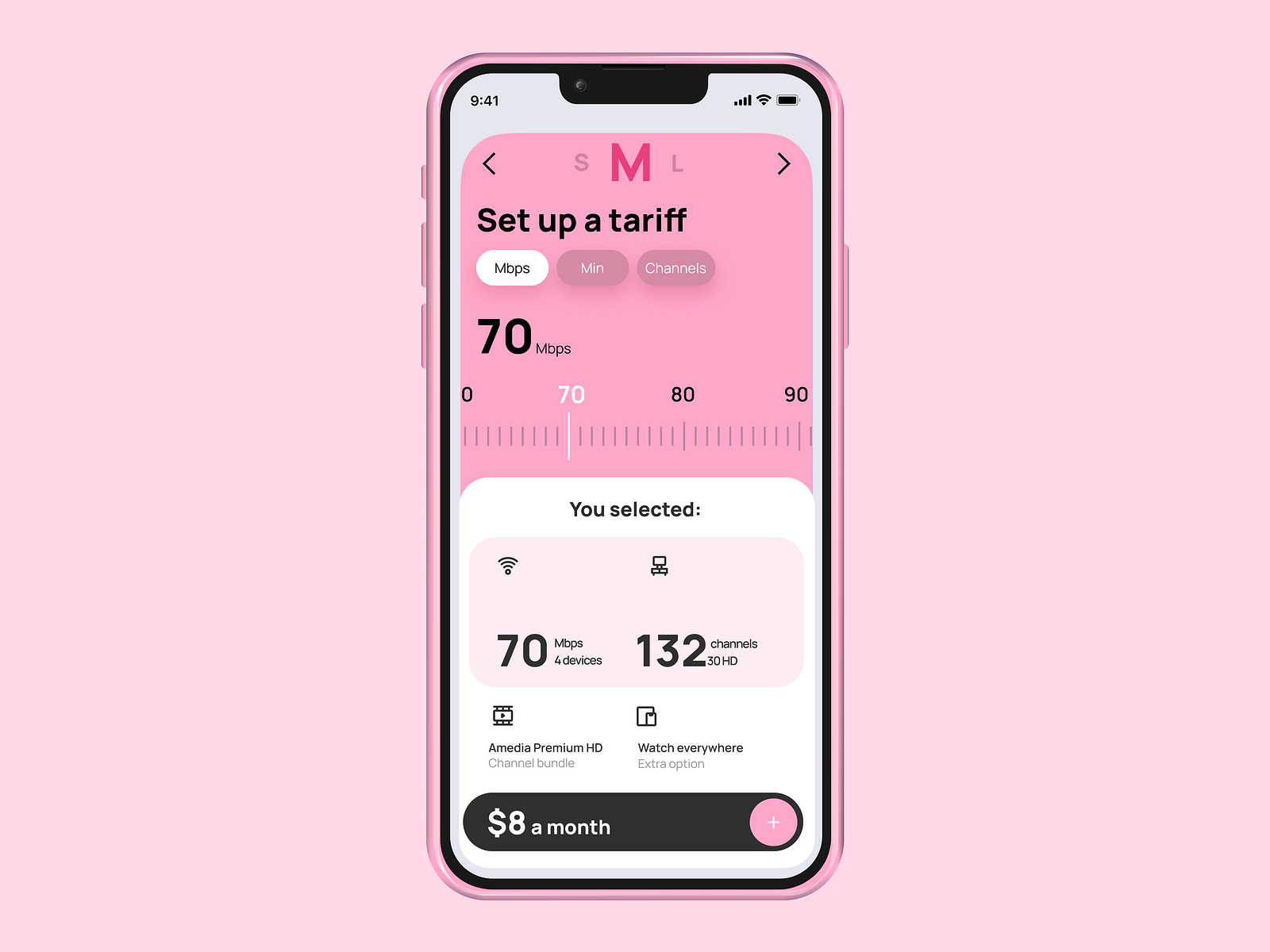 Tariff plan, mobile by Evelina Shamina on Dribbble