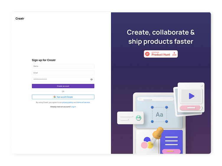 Sign up by Shrey Bhagat on Dribbble