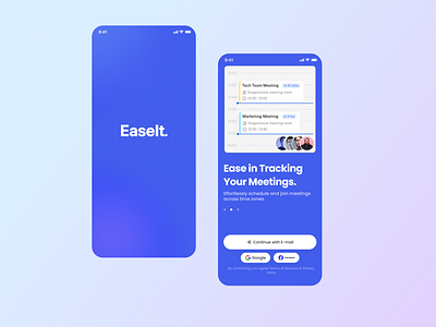 EaseIt - Suggest Meeting times and changing time zones by Zahir on Dribbble