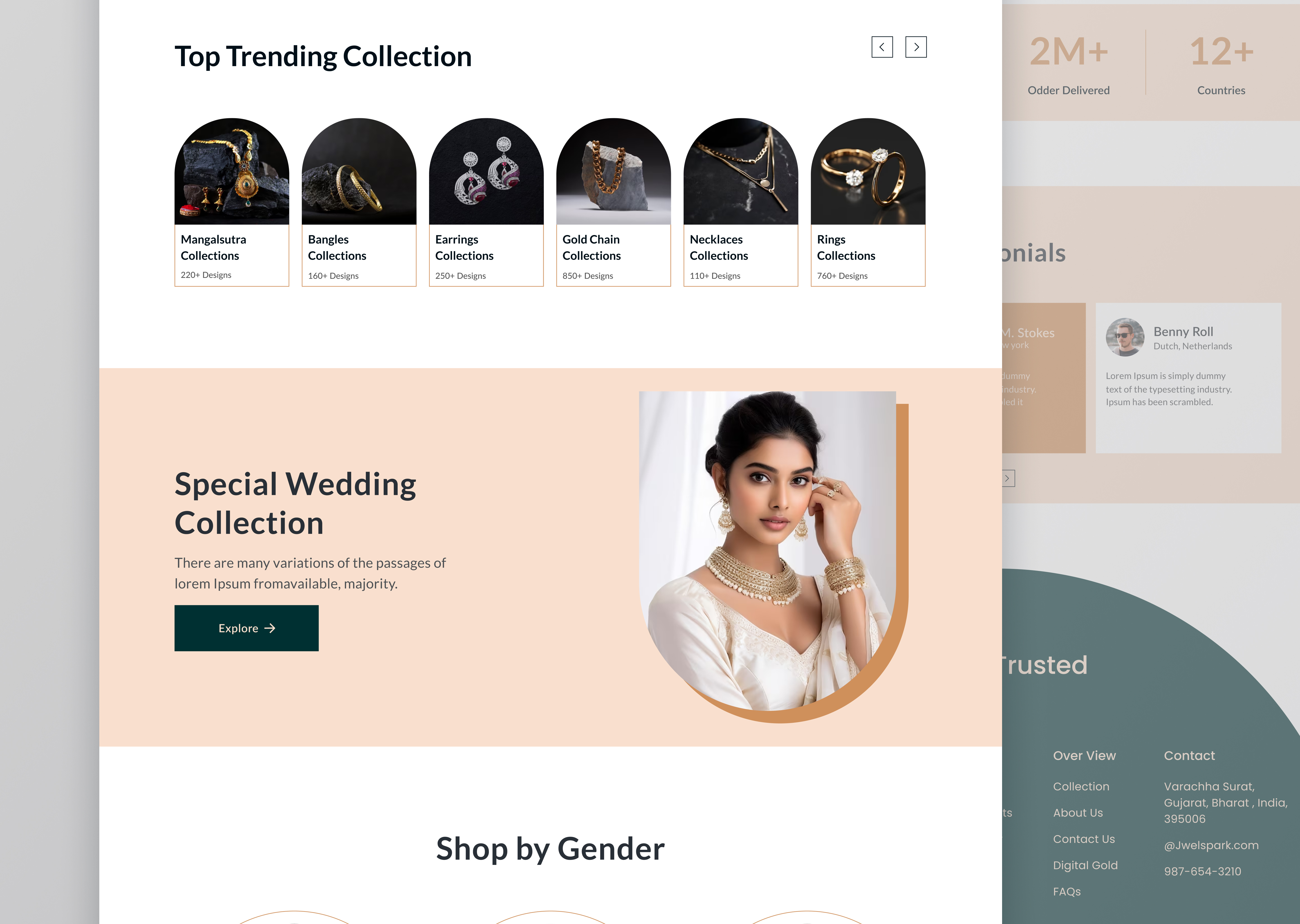 Jewellery selling webpage design by Rajan Savaliya on Dribbble