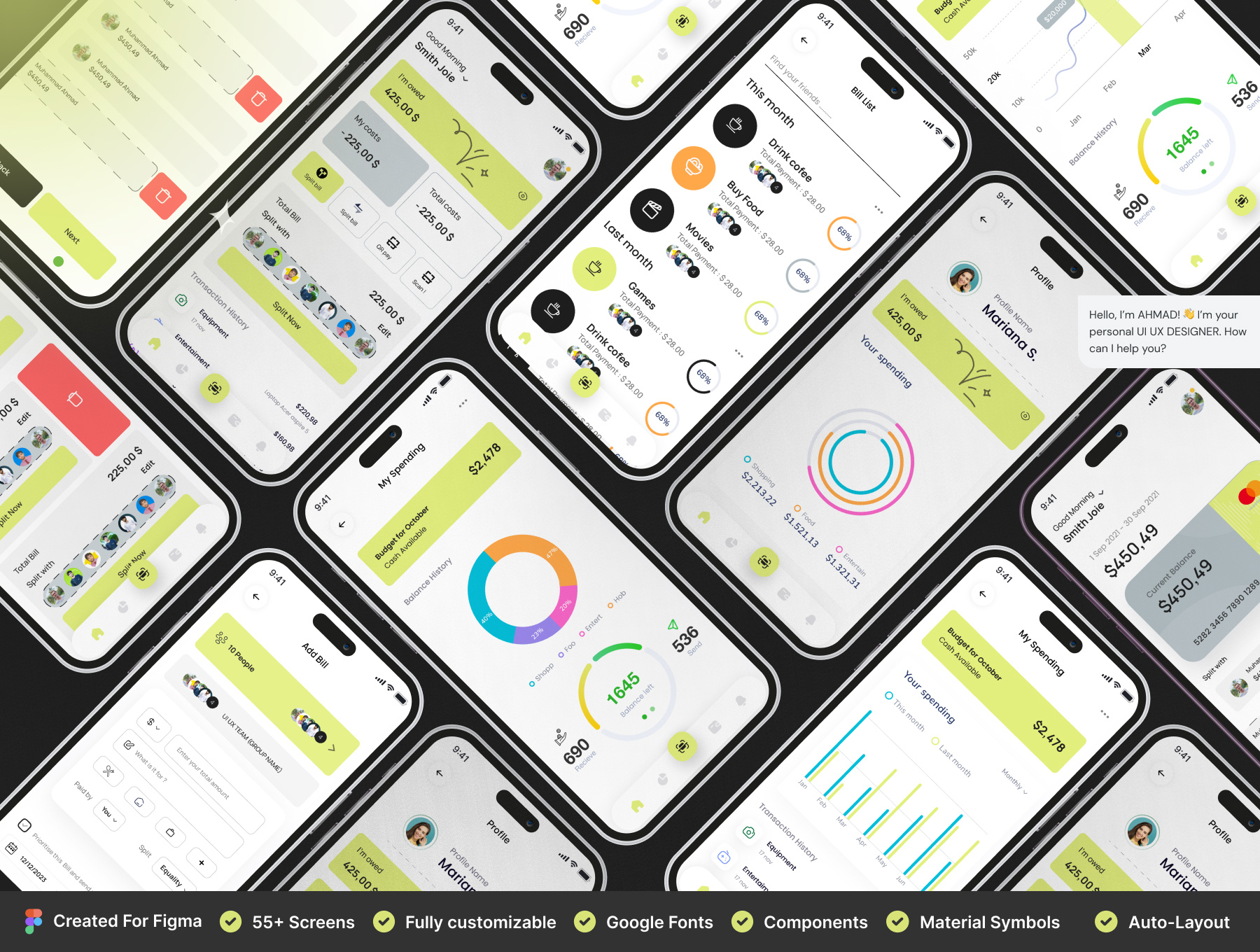 Split-Ease | Money Transfer App | Split Bill & E-wallet UI Kit by ...