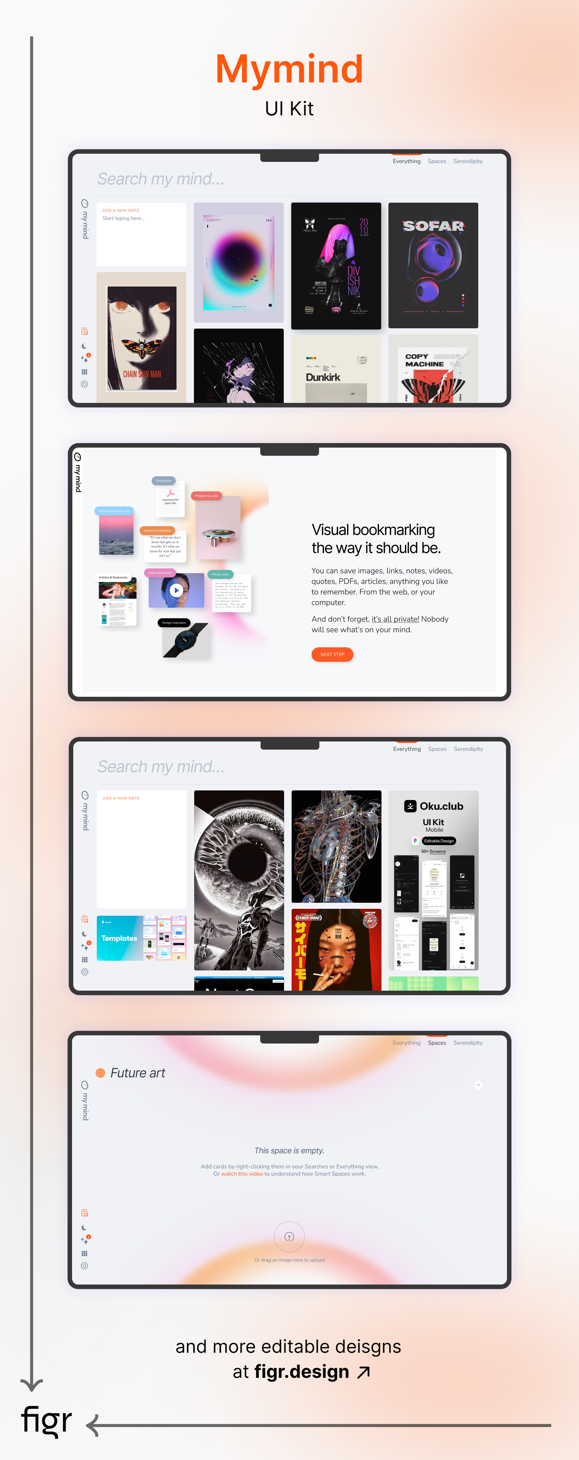 Make Mymind UI your own by Figr Design on Dribbble