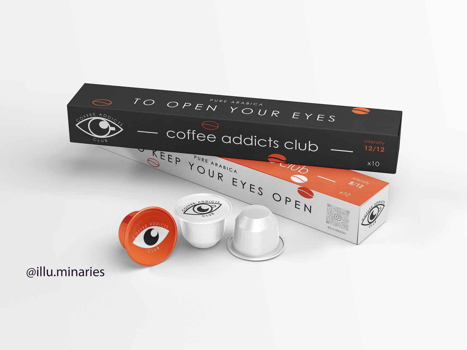 Capsule coffee packaging design by illu.minaries on Dribbble
