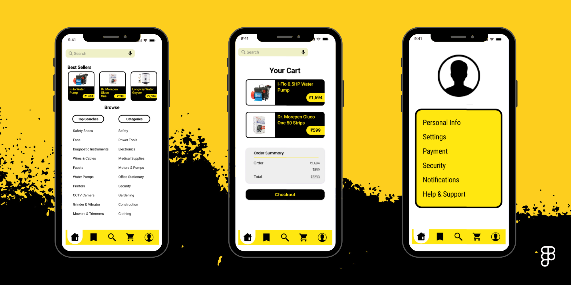 Online Hardware Store Application UI Design Mockup by Rushi Panchal on ...