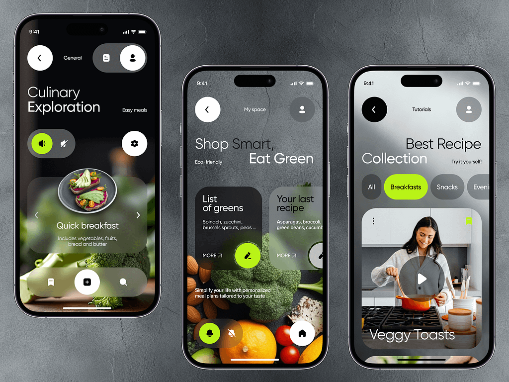 Vegetarian Foods - Mobile App Concept by Lay on Dribbble