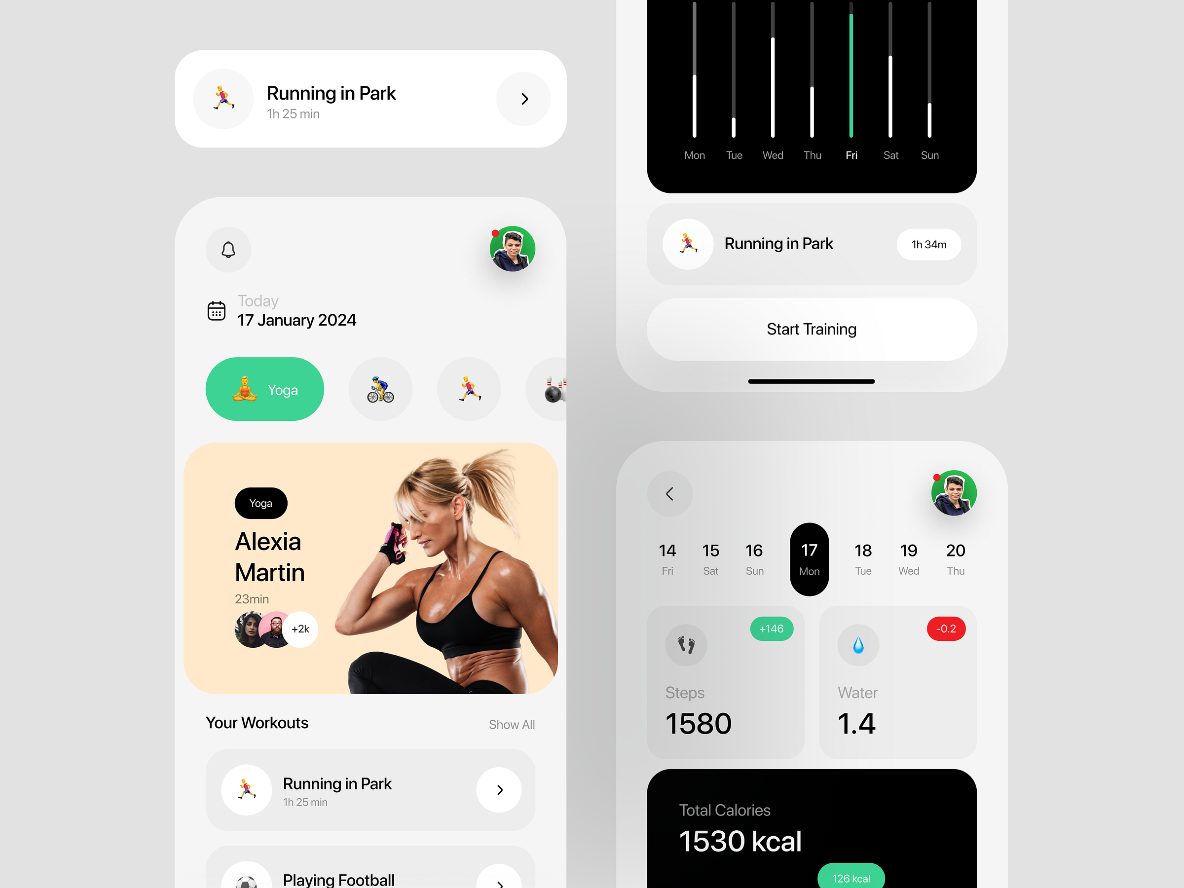 FitFlex - Fitness app 💪 by Alireza Asadian on Dribbble