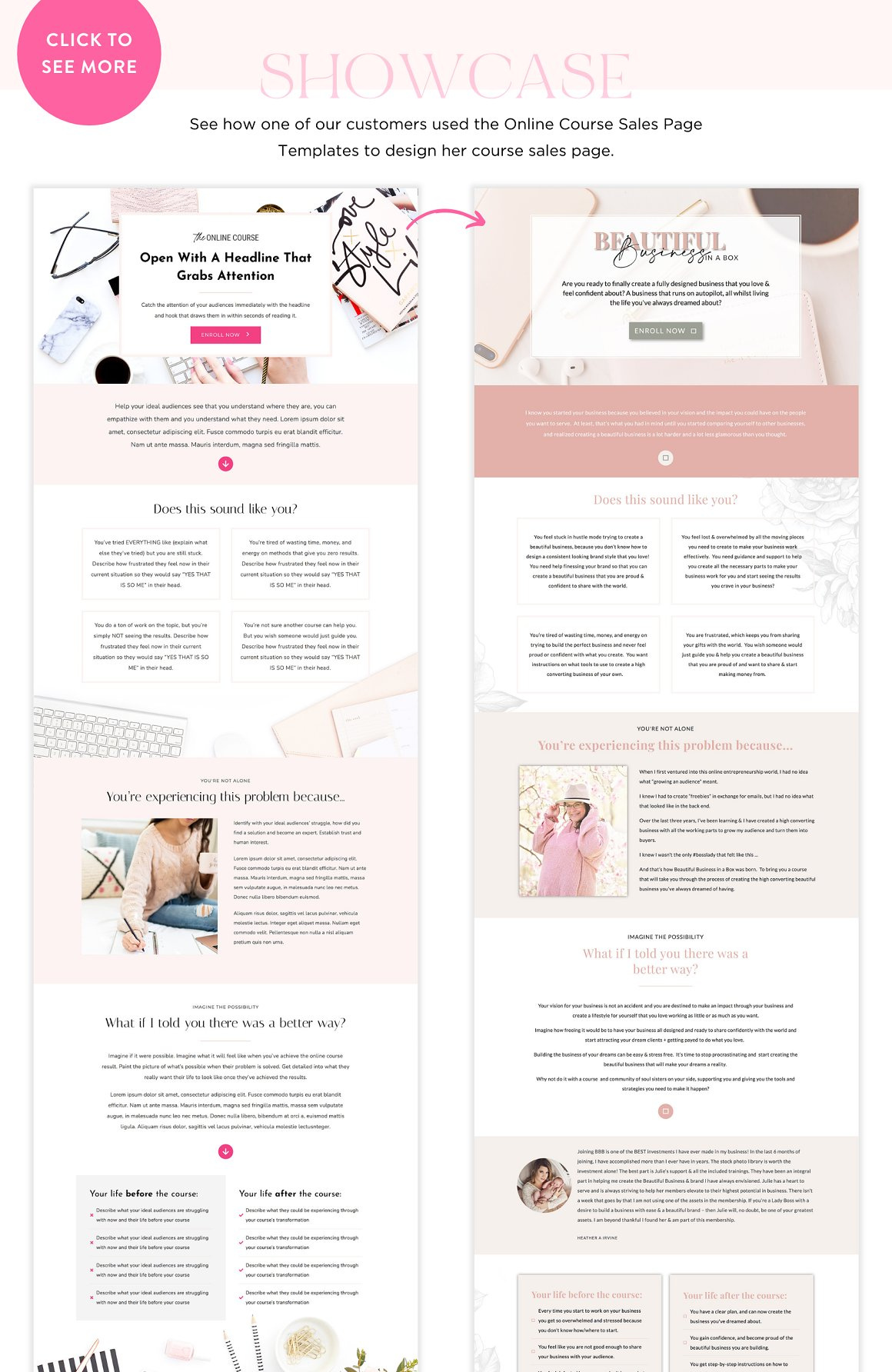 Online Course Sales Page Templates by Landing Page Template on Dribbble