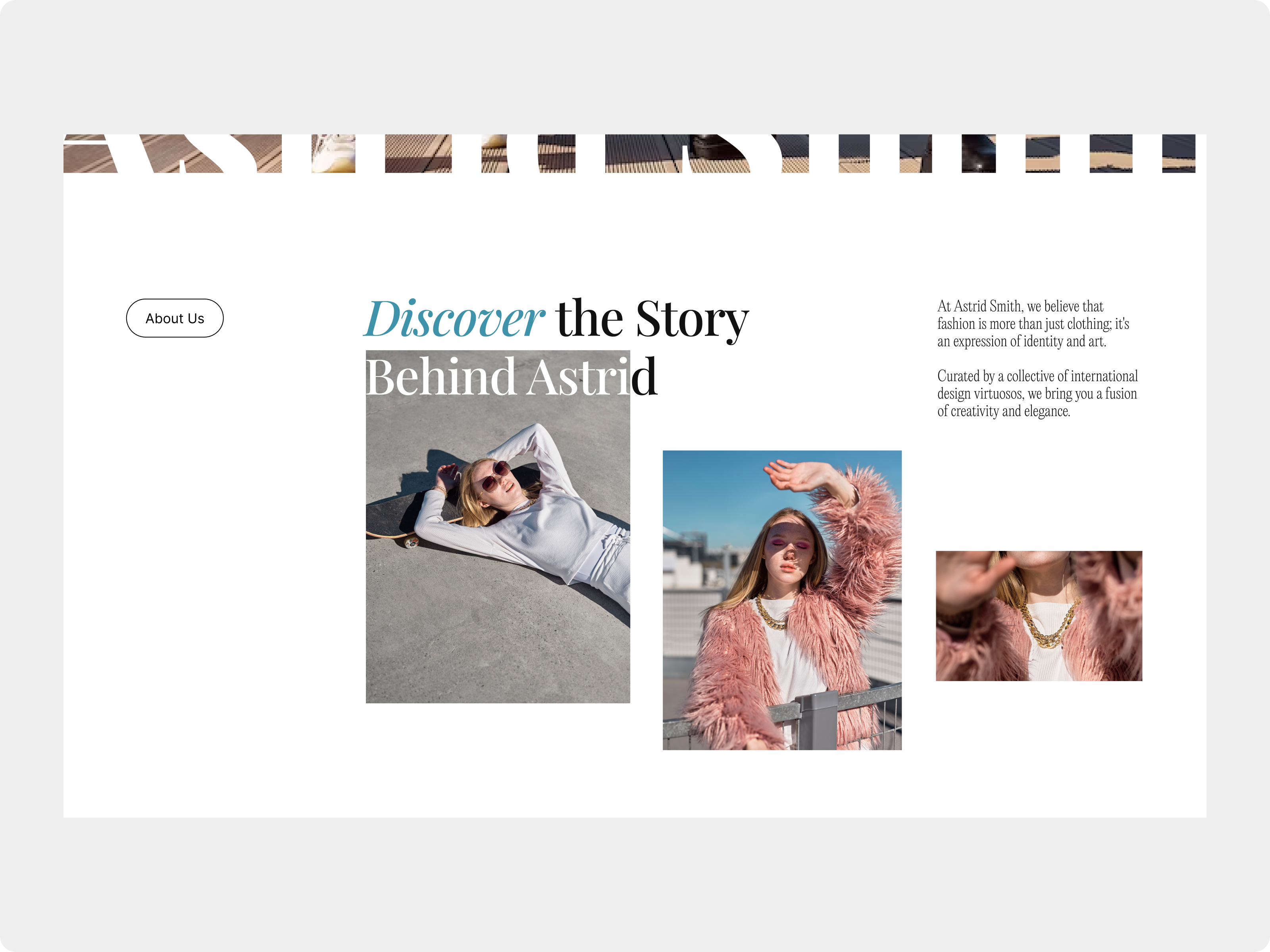 Astrid Smith Fashion - Minimalist Landing Page by Ghina Vita for ...