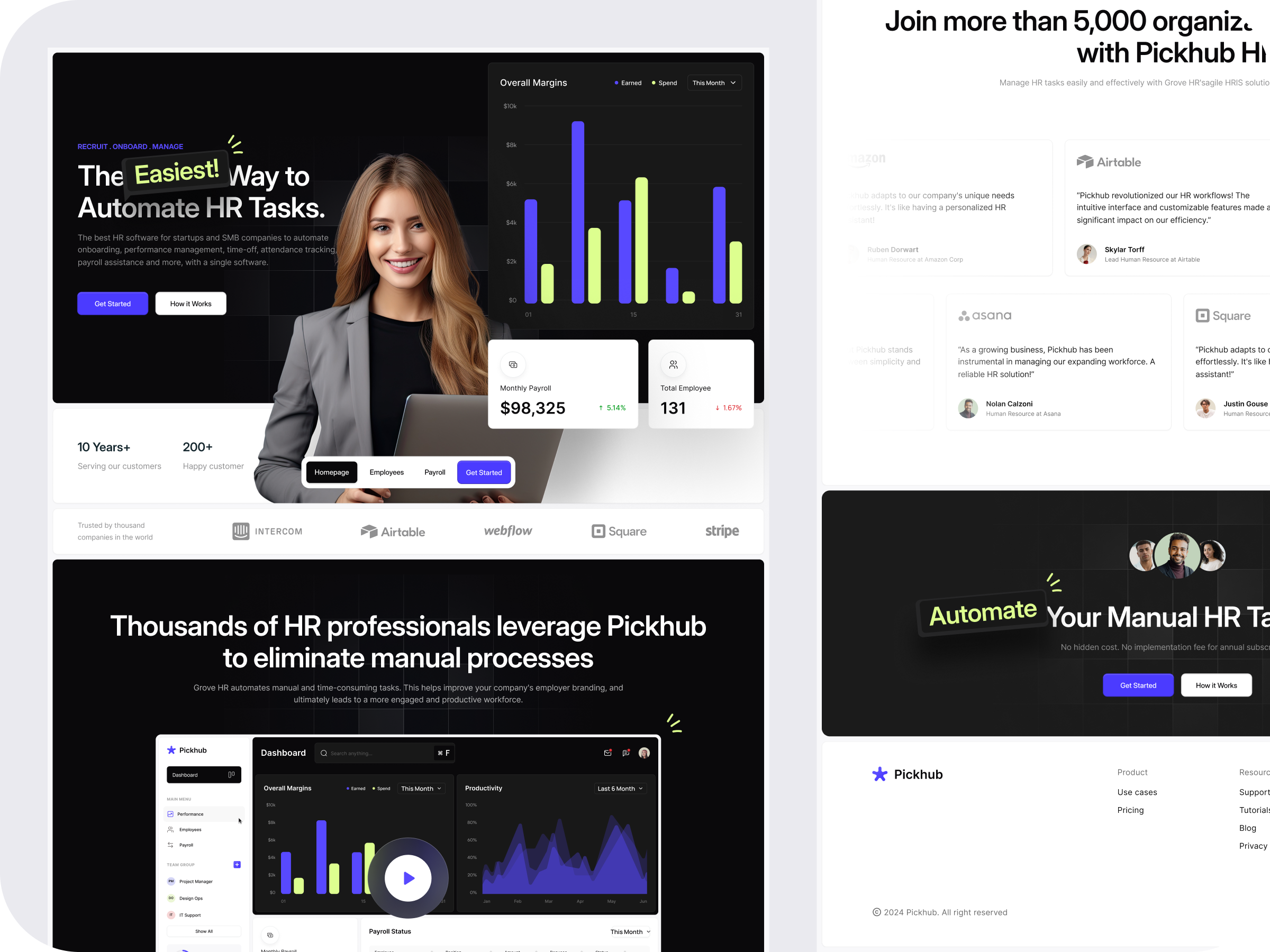 Pickhub - HR Management Website by Rusdhy Jasmin on Dribbble