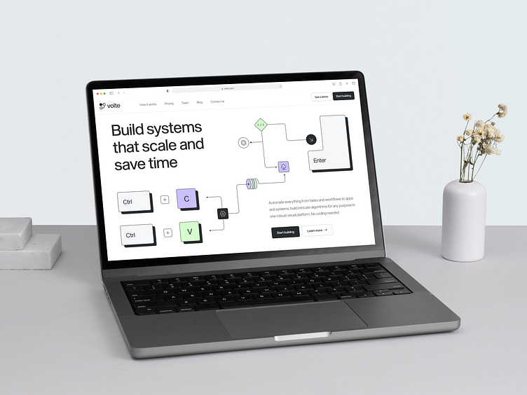 No Code Workflow Automation Landing Page Brand Marketing By Vlad Udovenko For Implse On Dribbble