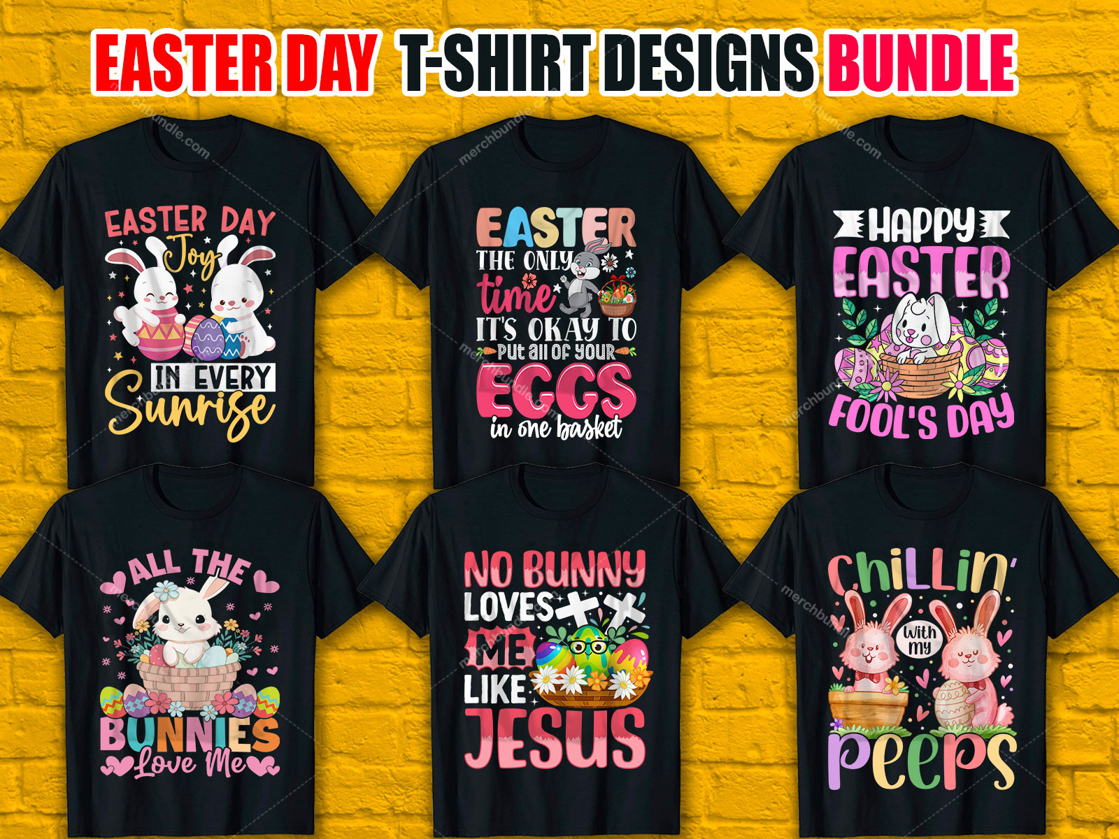 Easter Day T-Shirt Design Bundle by Merch Bundle on Dribbble