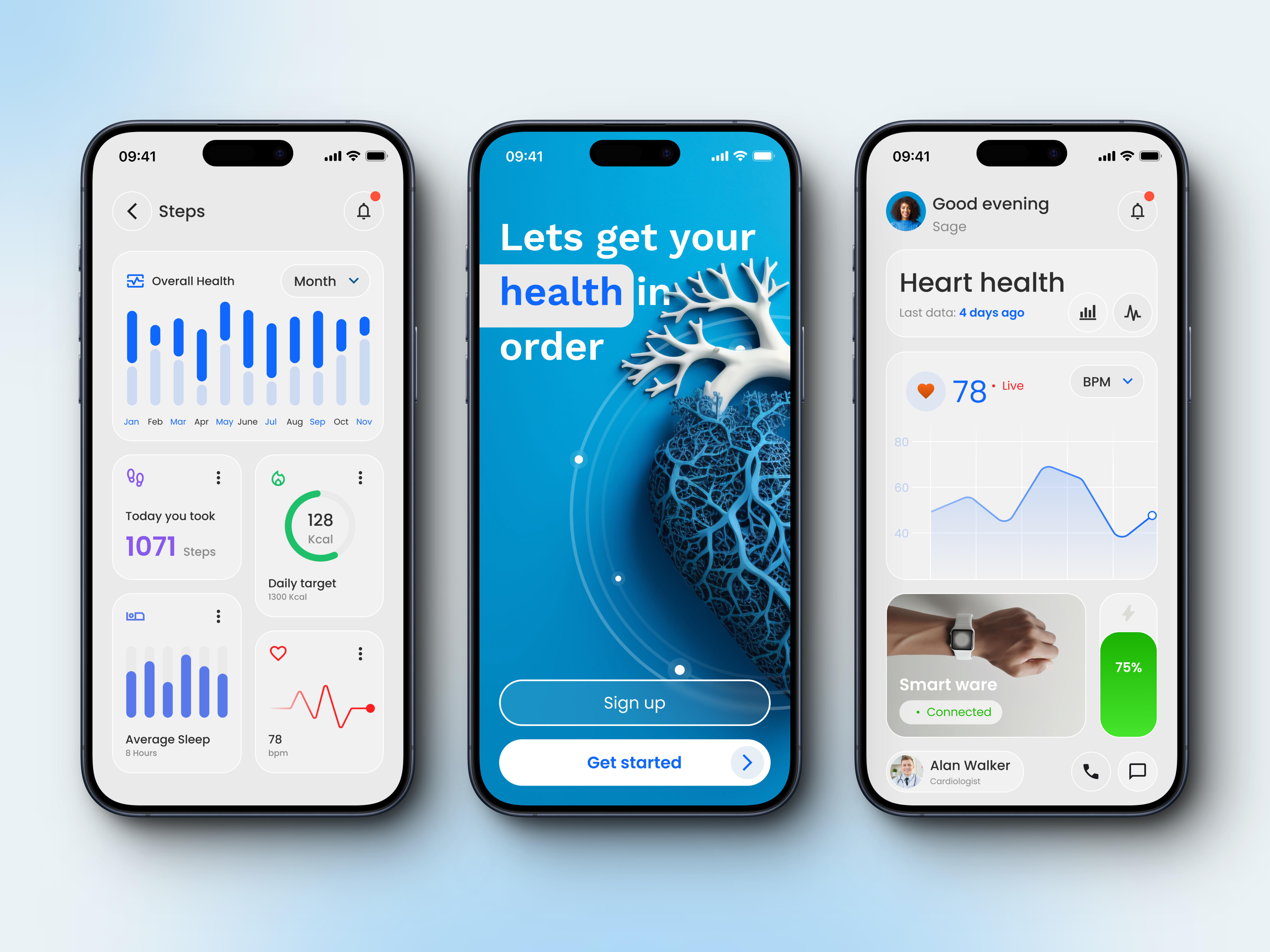 Health Care App UI Design designs, themes, templates and downloadable ...