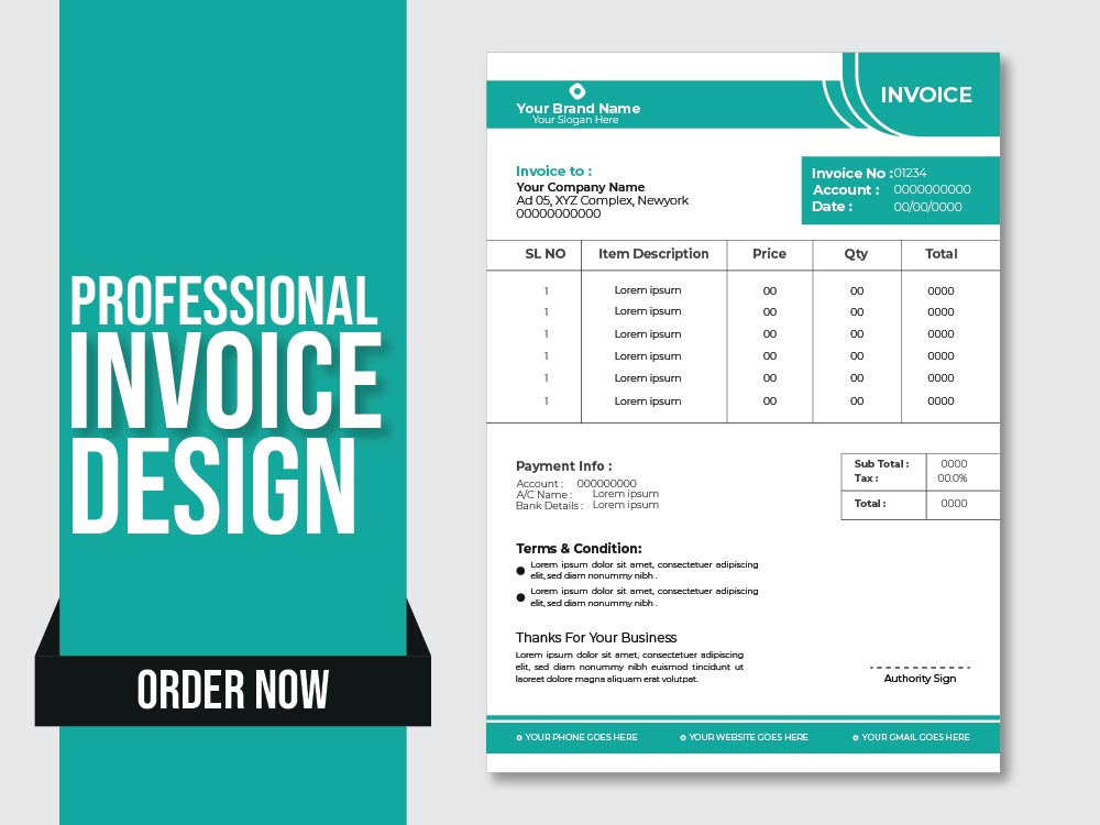 Invoice design by Jahid Ahmed on Dribbble