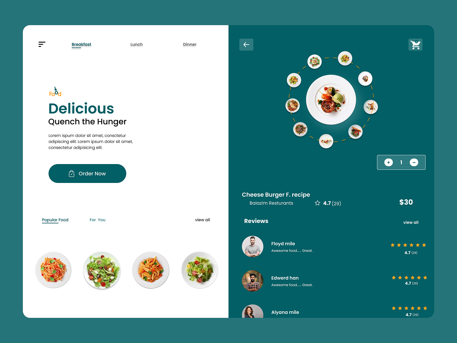 Delicious Food - Web UI by sadia Munir on Dribbble