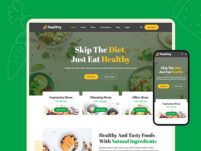 Healthy Food Website designs, themes, templates and downloadable ...
