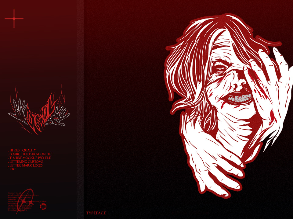 INSANE DEVIL FACE AND HAND ,DEVIL LETTERING CUSTOME by Andri Dwiyono on ...
