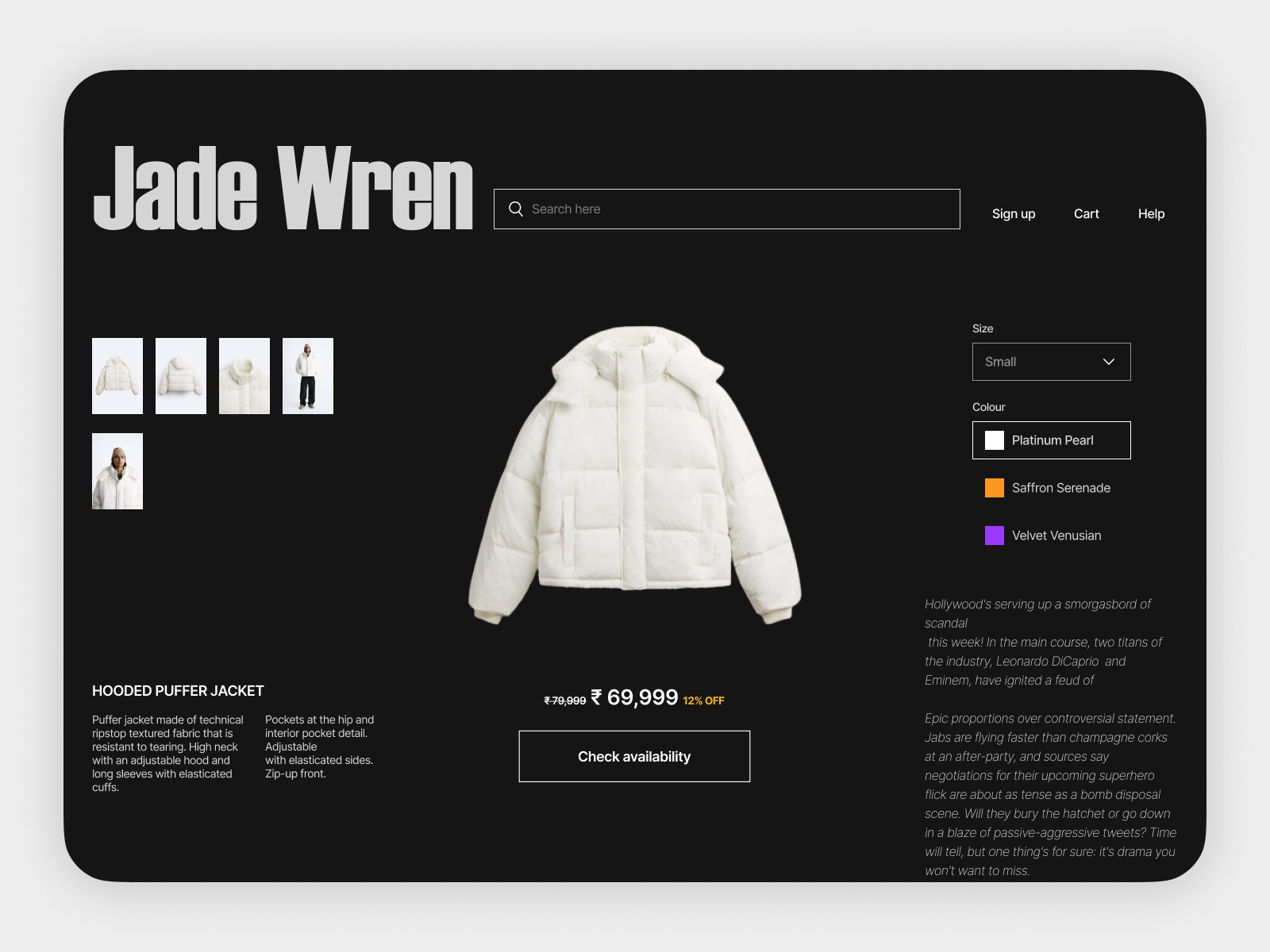 Jade Wren - A Premium clothing brand by Sagaruiux on Dribbble