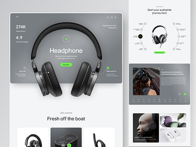 Headphone - Ecommerce landing page by Anam Khoirul for Korsa on Dribbble