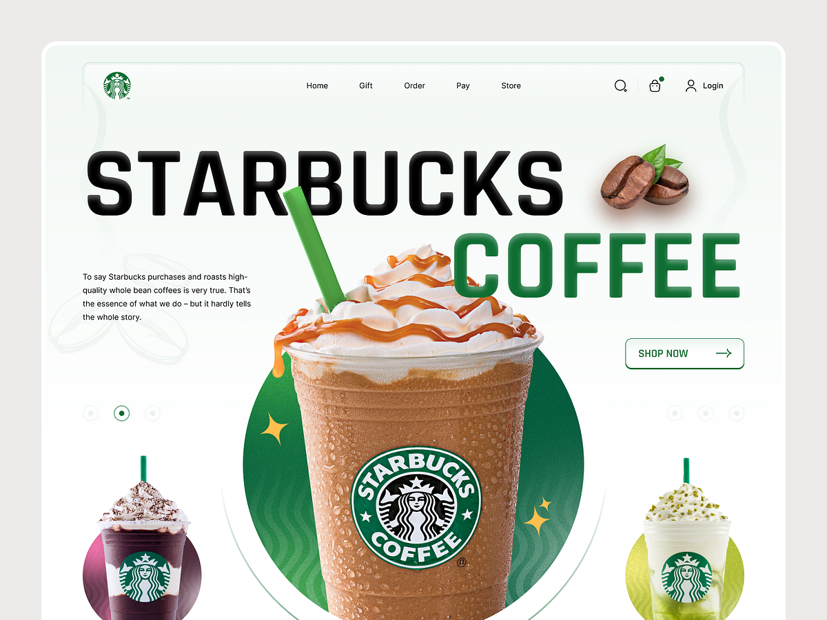 Starbucks Website UI Exploration by TecOrb Technologies ™ on Dribbble