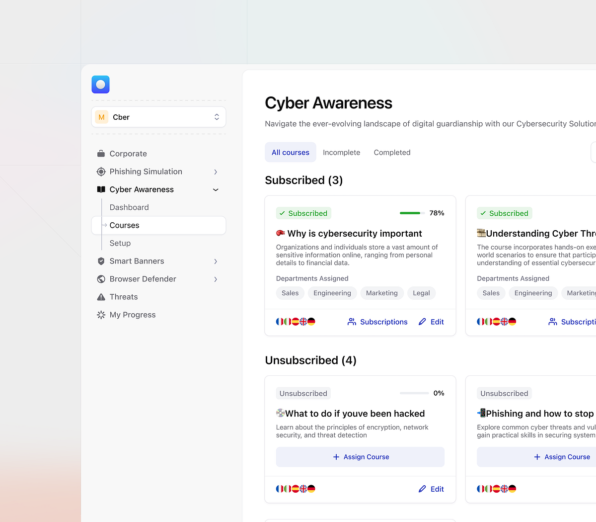 Cyber Security E-Learning by Monty Hayton on Dribbble