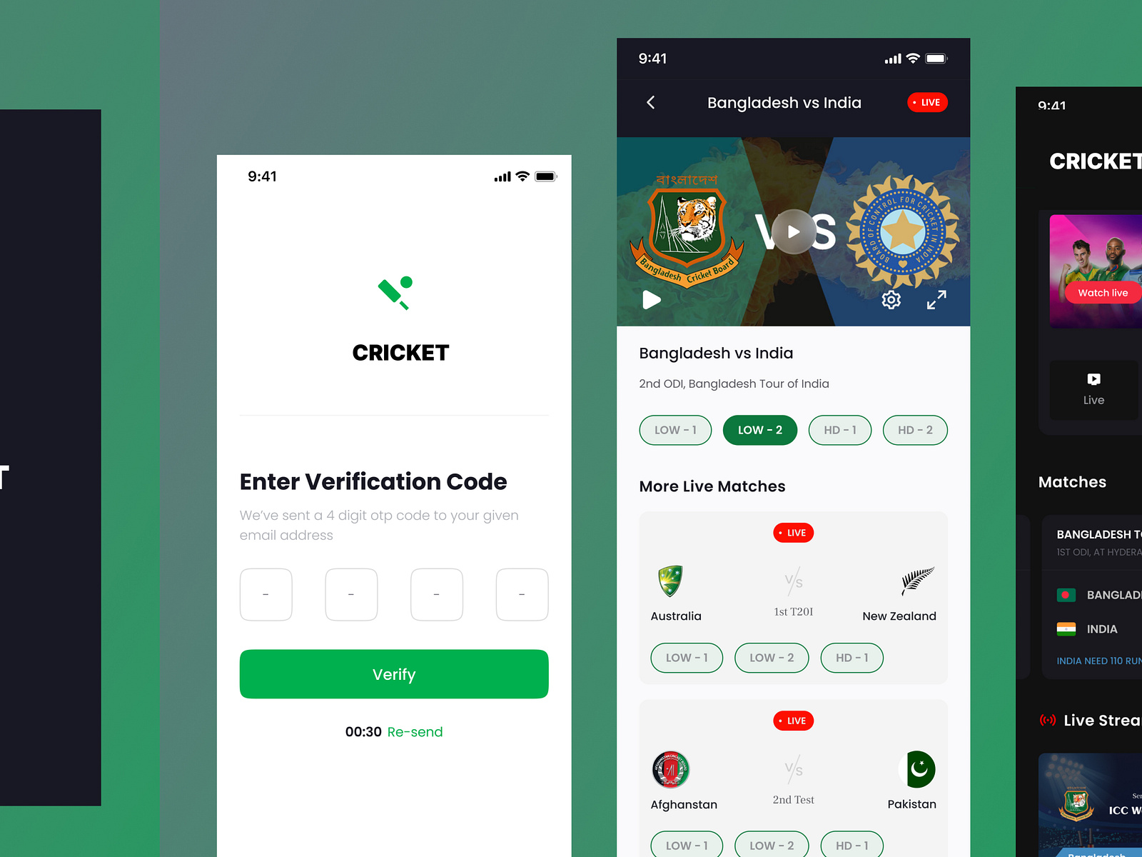 Cricket App by Naqvid on Dribbble