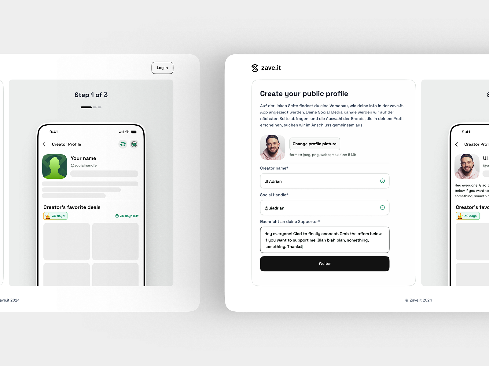 Creator web app redesign for zave.it by UI Adrian (Adrian Kuleszo) for ...