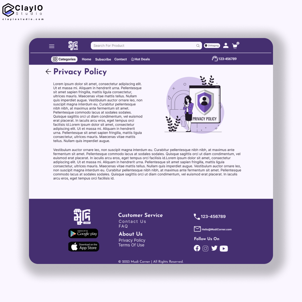 Privacy Policy Page by sarbojit sen on Dribbble