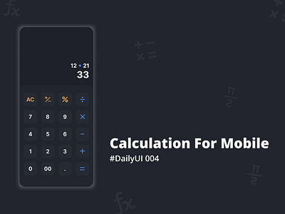 Calculation Design For Mobile App by Ezra Pratama on Dribbble